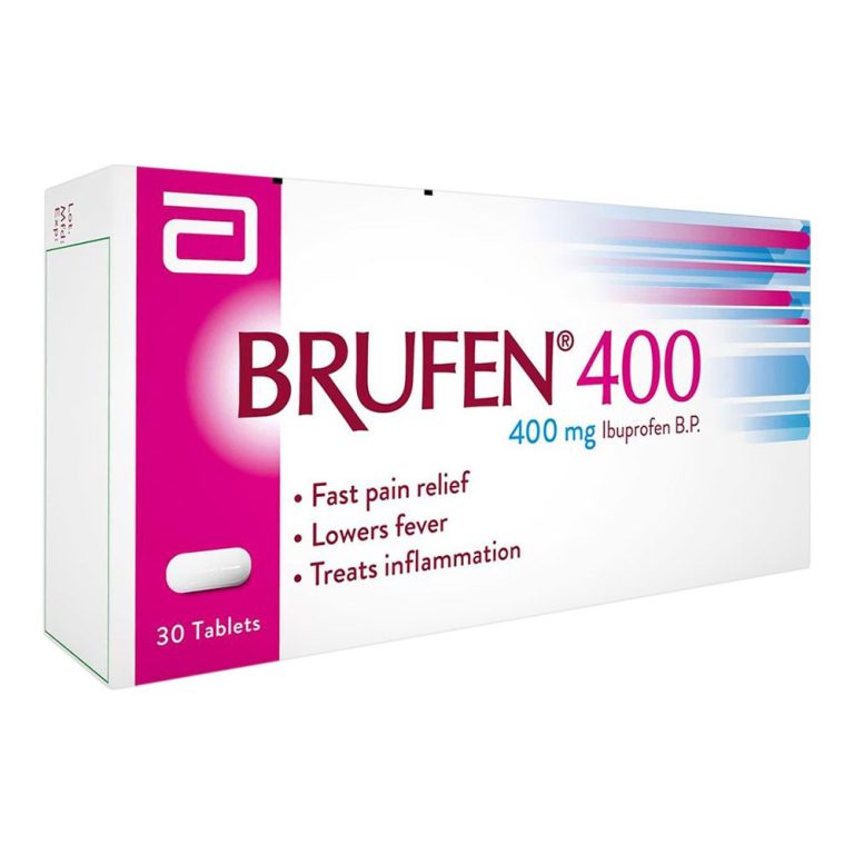 Brufen 400mg Tablets For Fever & Pain Relief, Pack of 30’s – Guadian ...